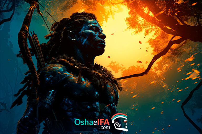 Ochosi (𝙊𝙨𝙝𝙤𝙨𝙞): The Orisha hunter who represents Justice